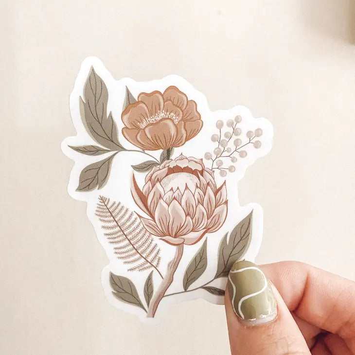 Vintage Floral Sticker